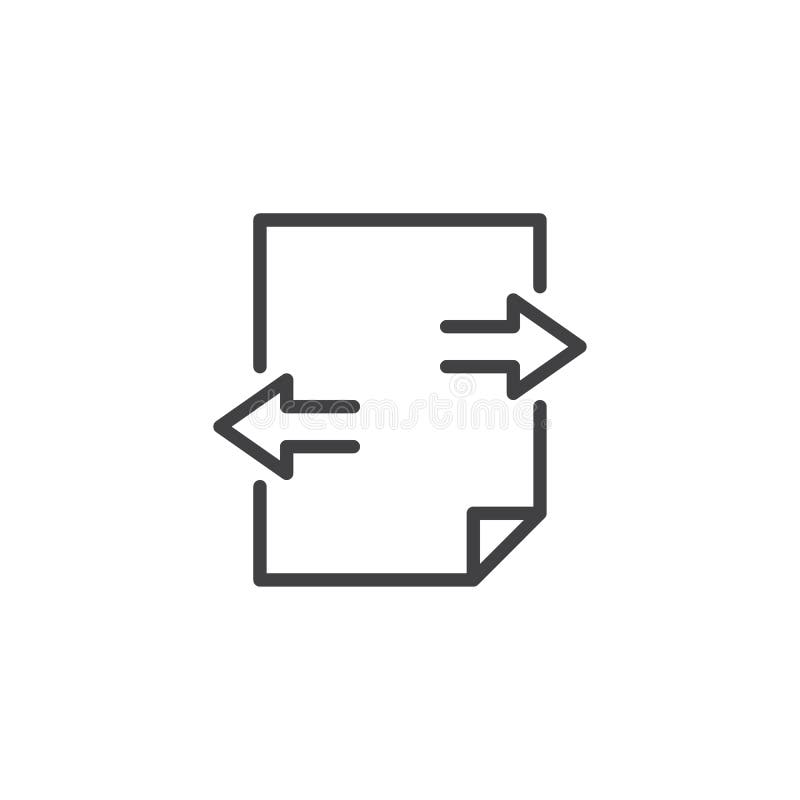 Exchange file outline icon stock vector. Illustration of simple - 116231787