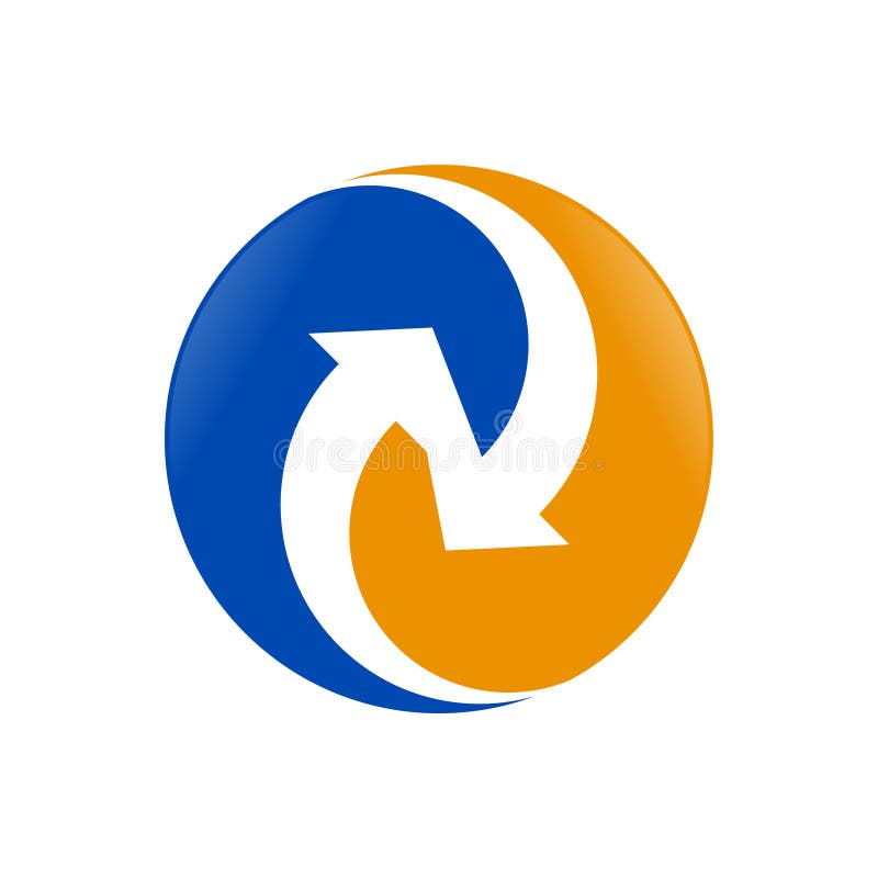 Exchange Flow Connection Circle Symbol Design Stock Vector ...
