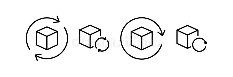 Exchange of Goods Icon Set. Editable Stroke Stock Illustration ...