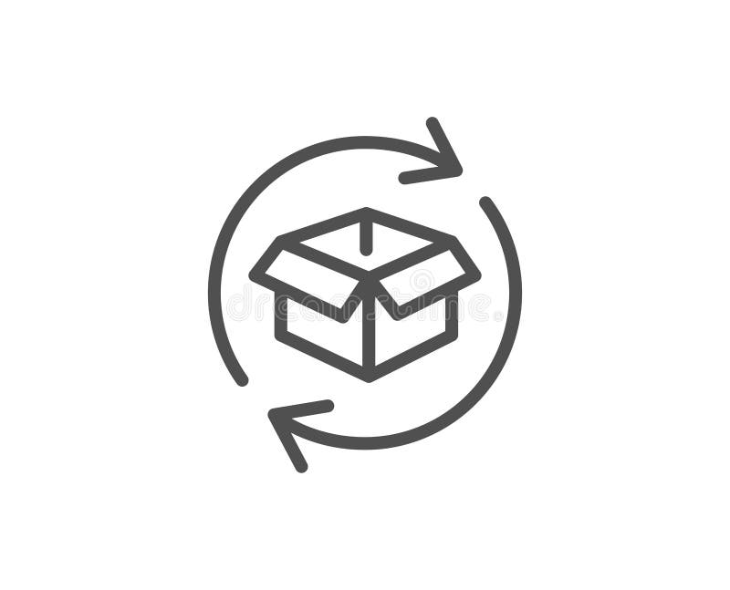 Exchange of Goods Line Icon. Return Parcel Sign Stock Vector ... Exchange of Goods Line Icon. Return Parcel Sign Stock Vector ...
