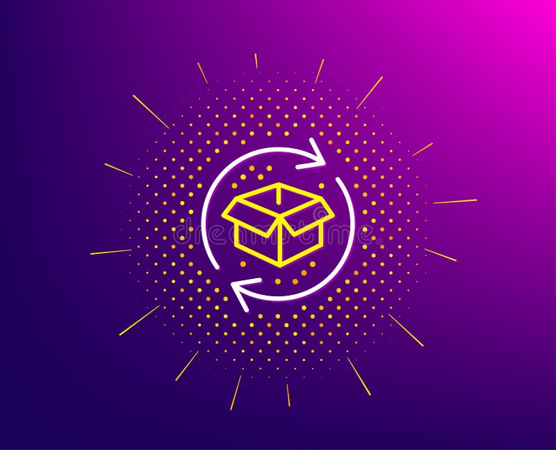 Exchange of Goods Line Icon. Return Parcel Sign. Vector Stock Vector ...