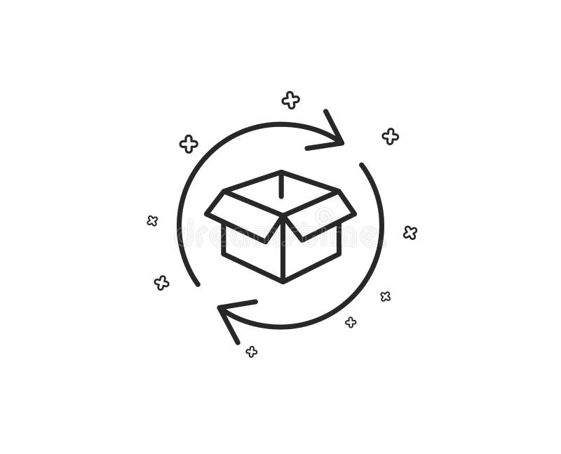 Exchange of Goods Line Icon. Return Parcel Sign. Vector Stock Vector ...