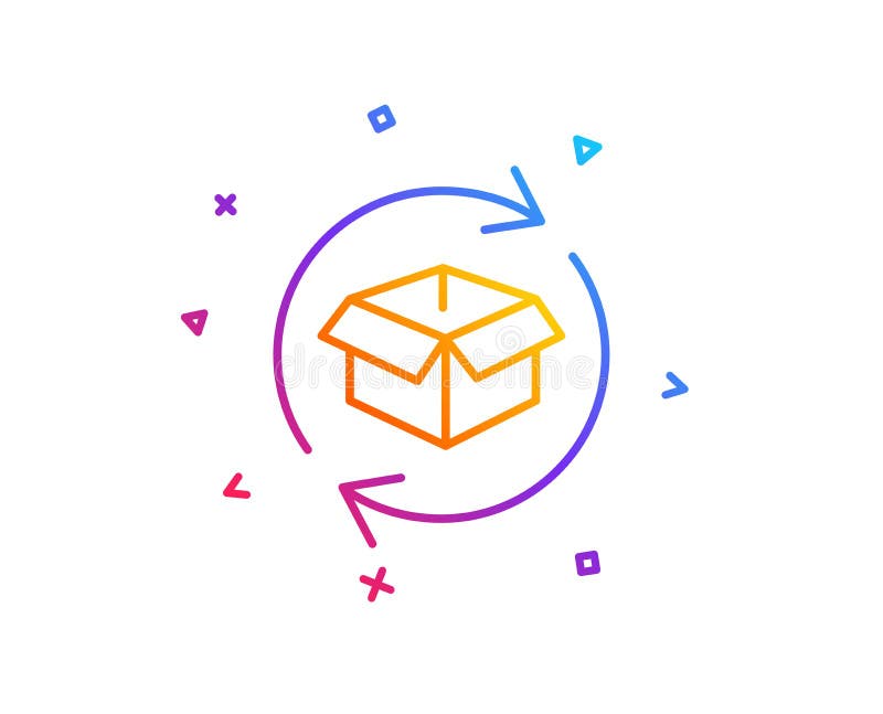 Exchange of Goods Line Icon. Return Parcel Sign. Vector Stock Vector ...