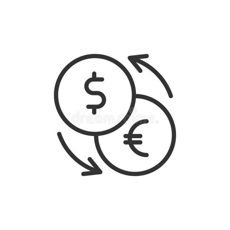 Exchange Icon. Euro and Dollar Currency Convert Symbol Stock Vector ...
