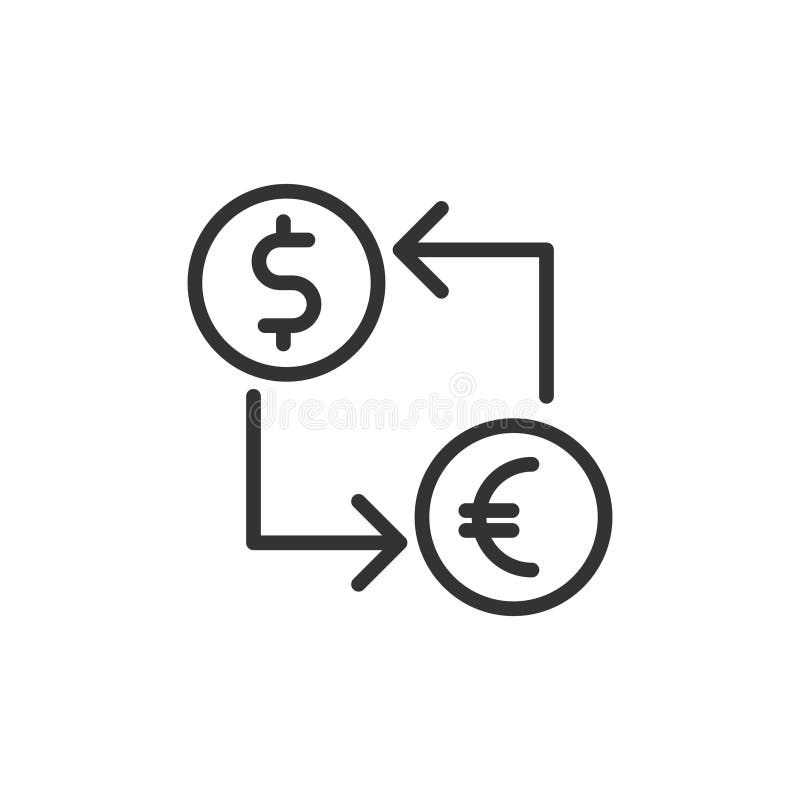 Exchange Icon. Euro and Dollar Currency Convert Symbol Stock Vector ...
