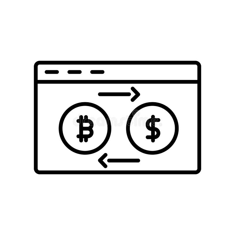 Exchange Icon Vector Isolated on White Background, Exchange Sign , Thin ...