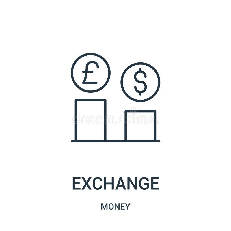 Exchange Icon Vector from Airport Collection. Thin Line Exchange ...
