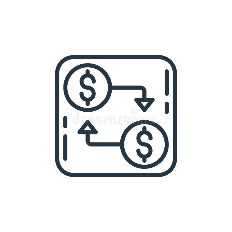 Exchange Icon Vector from Sales Concept. Thin Line Illustration of ...