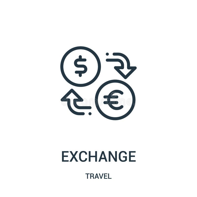 Exchange Icon Vector from Miscellaneous Collection. Thin Line Exchange ...