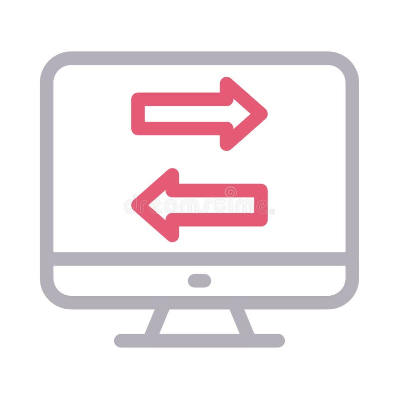 Exchange Vector Color Line Icon Stock Vector - Illustration of exchange ...