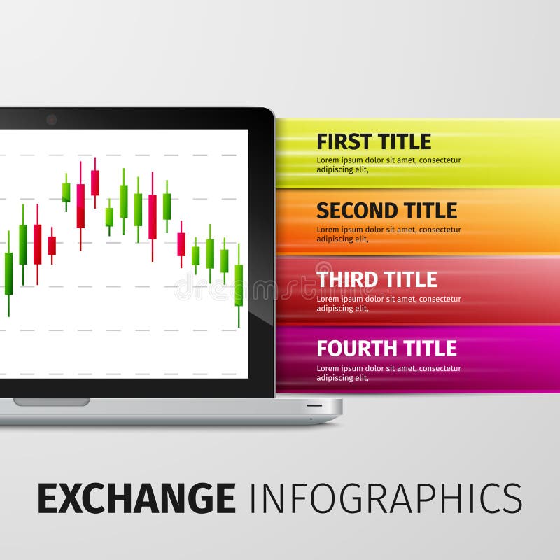 Exchange infographics stock vector. Illustration of encrypt - 48836759