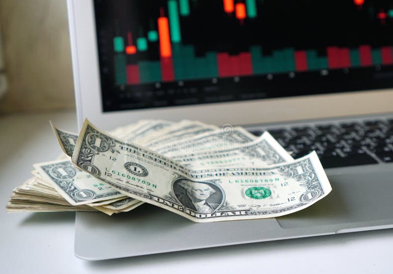 Exchange Loss Concept with One Dollar Bills and Graph Stock Photo ...