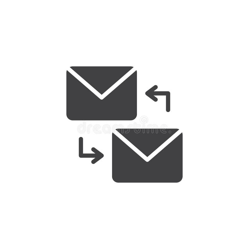 Mail Forward Icon , Solid Logo Illustration, Pictogram Iso Stock ...