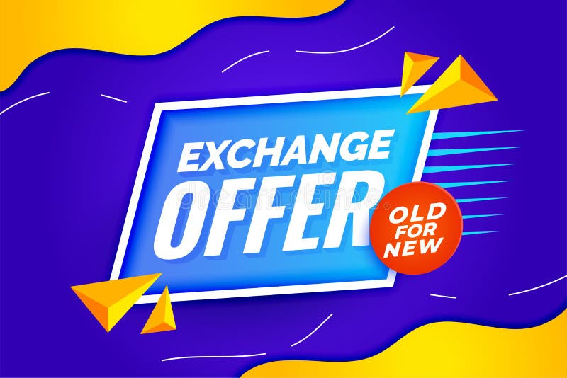 Exchange Old Product for New Modern Banner Design Stock Vector ...