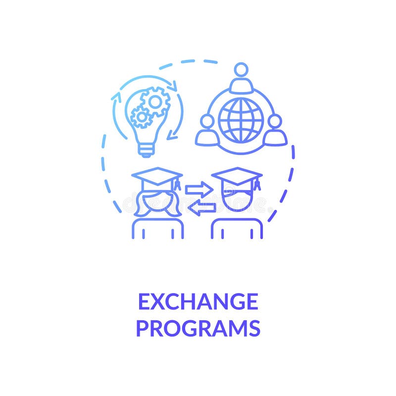 Exchange Programs Concept Icon Stock Vector - Illustration of icon ...