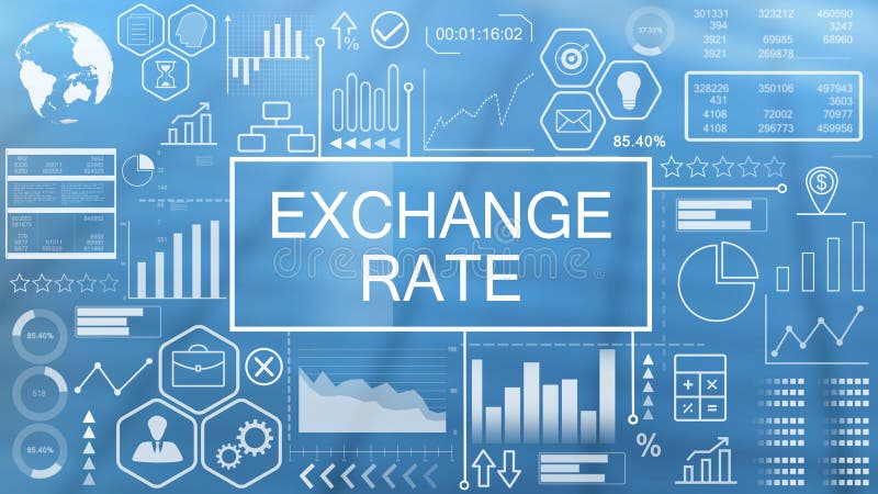 Exchange Rate, Animated Typography Stock Illustration - Illustration of ...