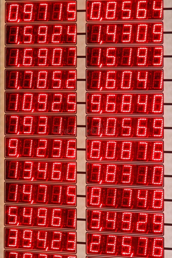 Exchange Rate Board stock photo. Image of lights, decimal - 28670624