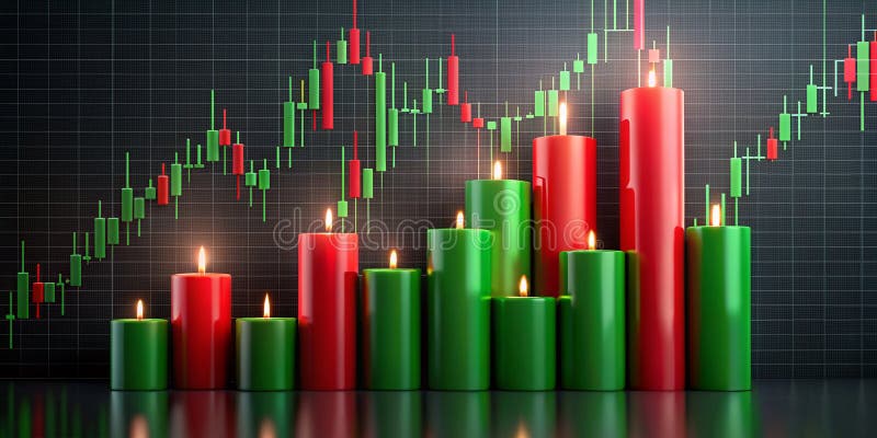 Exchange Rate Changes in the Form of Green and Red Candles AI-Generated ...