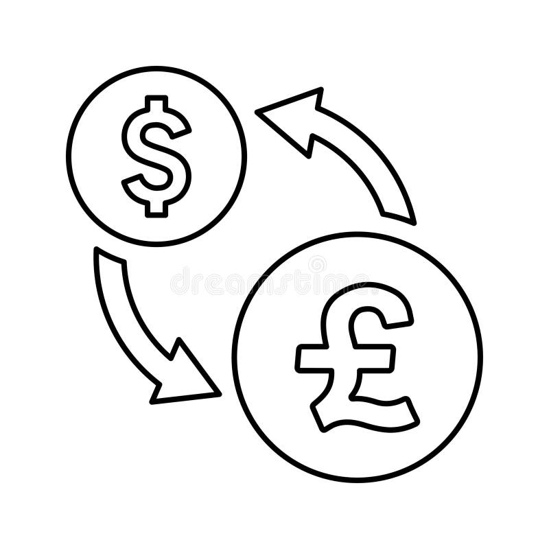 Exchange Rate Icon. Outline Vector Stock Illustration - Illustration of ...