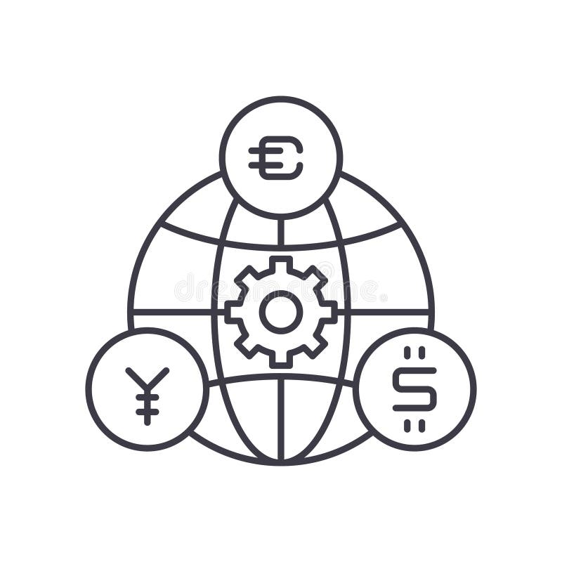 Exchange Rate Icon, Linear Isolated Illustration, Thin Line Vector, Web ...