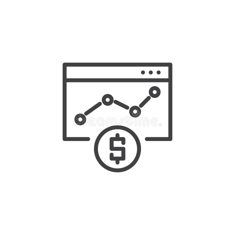 Exchange Rates Chart Outline Icon Stock Vector - Illustration of icon ...