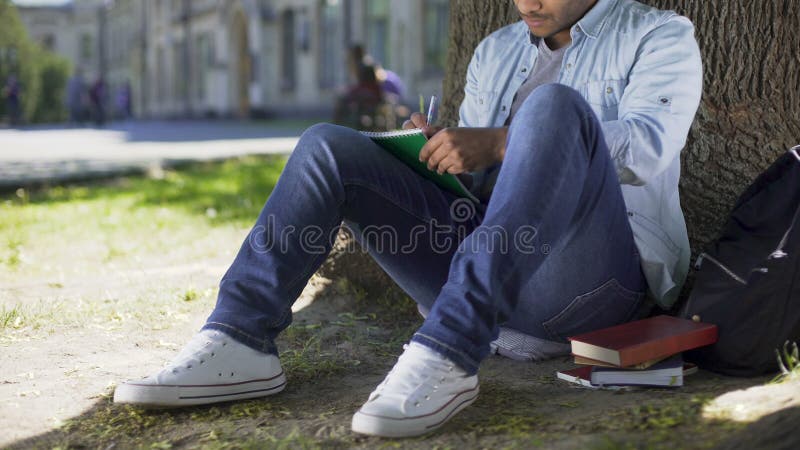 Exchange Student Writing Essay in Foreign Language, University Exchange ...