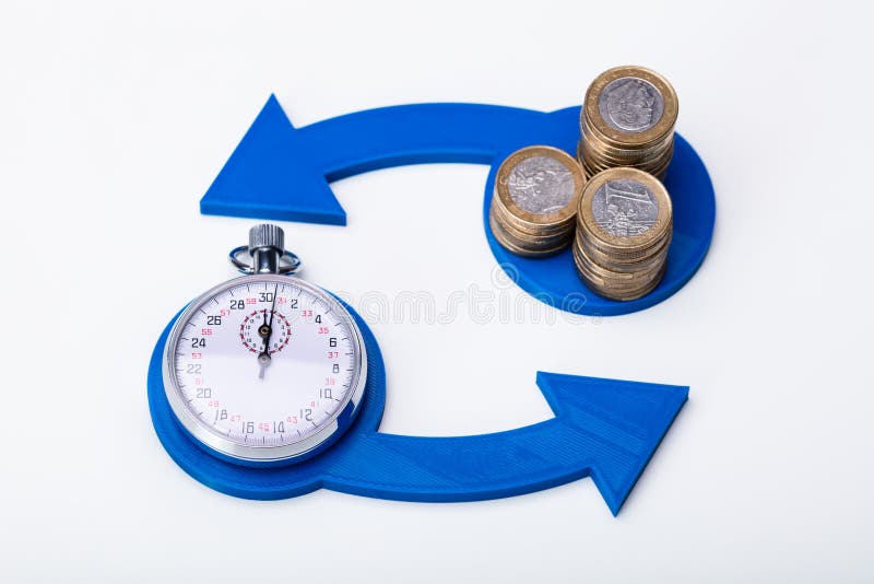 Exchange Time for Money Concept Stock Image - Image of fast, stopwatch ...