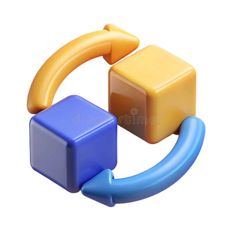 Exchange Transfer Concept 3D Icon Stock Illustration - Illustration of ...