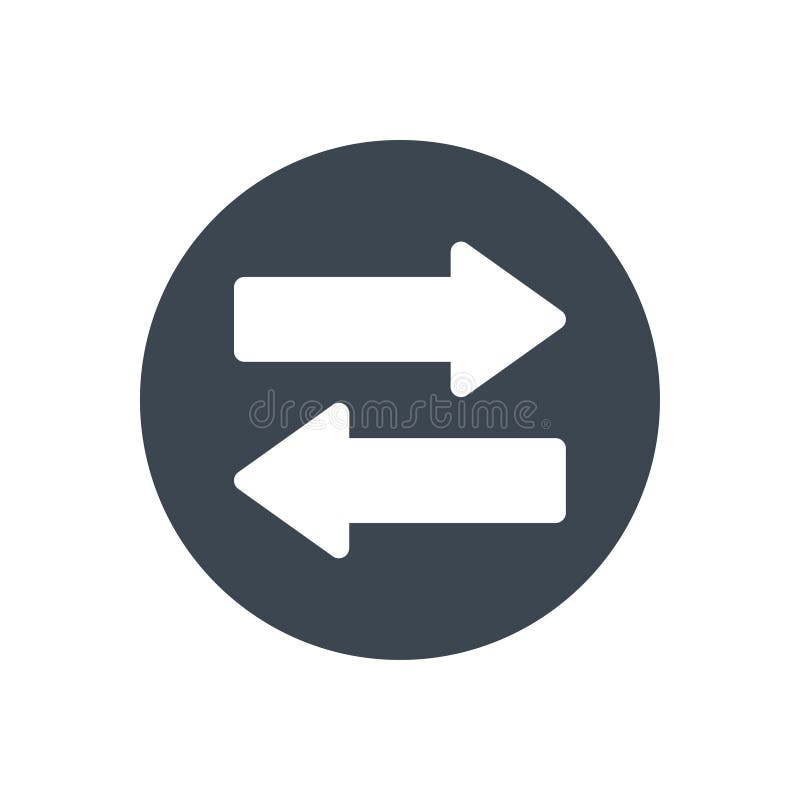 Exchange Vector Glyph Color Icon Stock Vector - Illustration of design ...