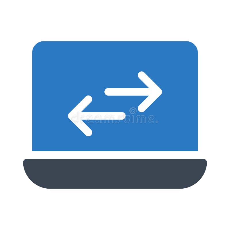 Exchange Glyph Color Flat Vector Icon Stock Illustration - Illustration ...
