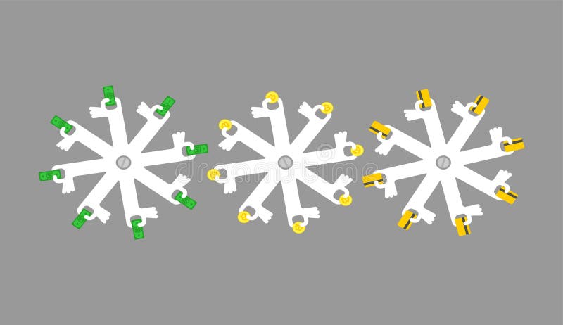 Exchanger Work. Hands Exchanged. Exchange Money for Cryptocurrency ...