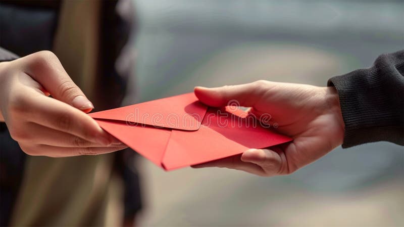 Exchanging Envelopes stock illustration. Illustration of stationery ...