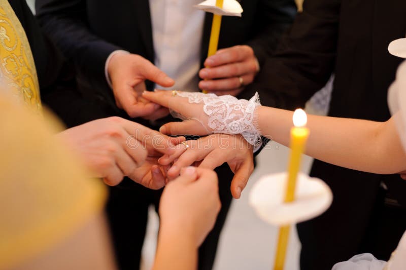 Exchanging Rings in Church stock image. Image of life - 35864323
