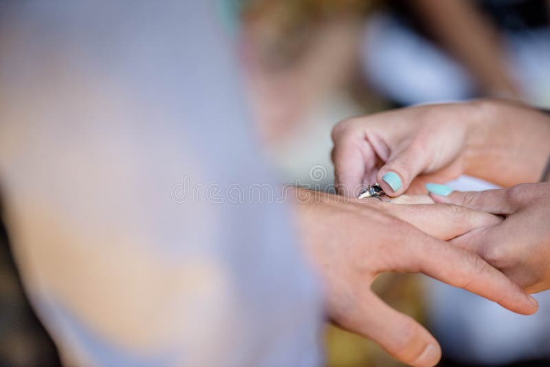 Exchanging Rings stock photo. Image of groomsman, bride - 83848204