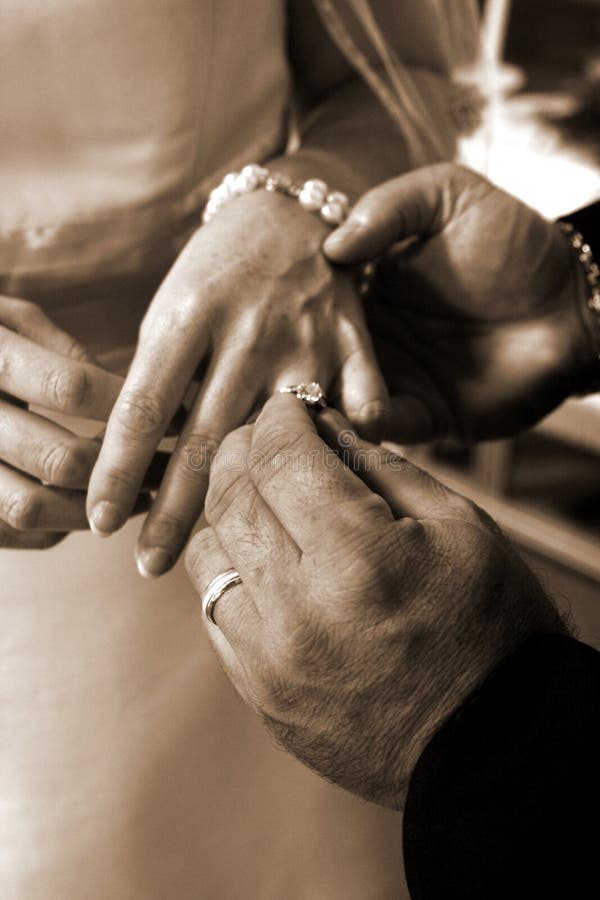 Exchanging Wedding Rings stock photo. Image of rings, marriage - 5355908