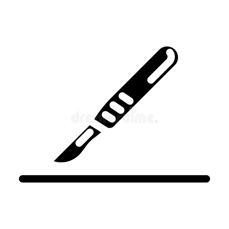 Excision Surgery Glyph Icon Vector Illustration Stock Illustration ...
