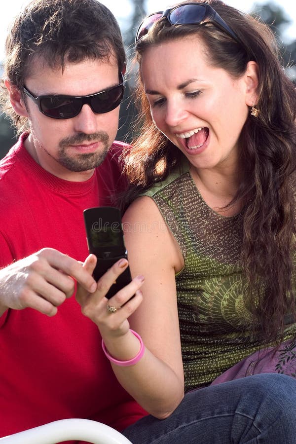 Excited stock image. Image of couple, cellular, enjoy, excitement - 932743