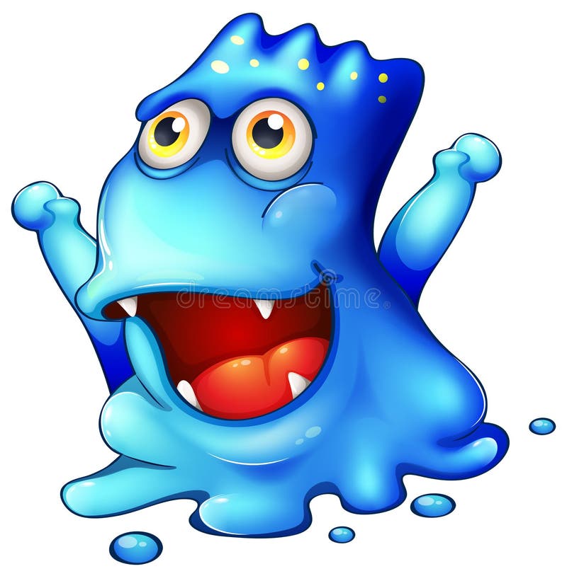 A Blue Monster Near the Circus Tents Stock Vector - Illustration of ...