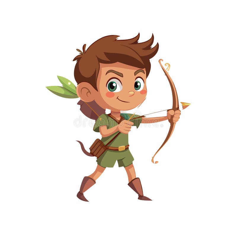 Excited Boy Hitting Archery Target Stock Illustration - Illustration of ...