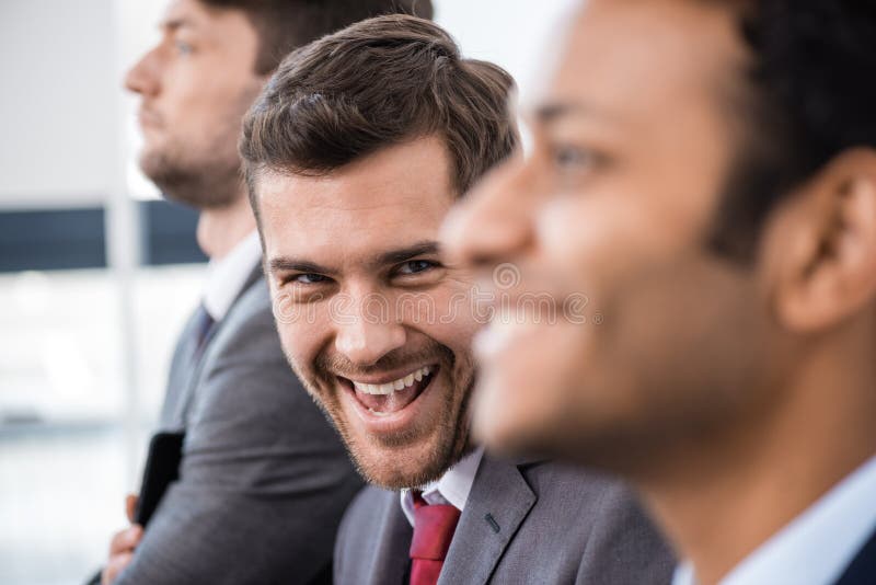 Excited Business Man Looking at Camera Stock Image - Image of ...