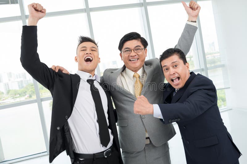 Excited businessmen stock image. Image of expressive - 30811841