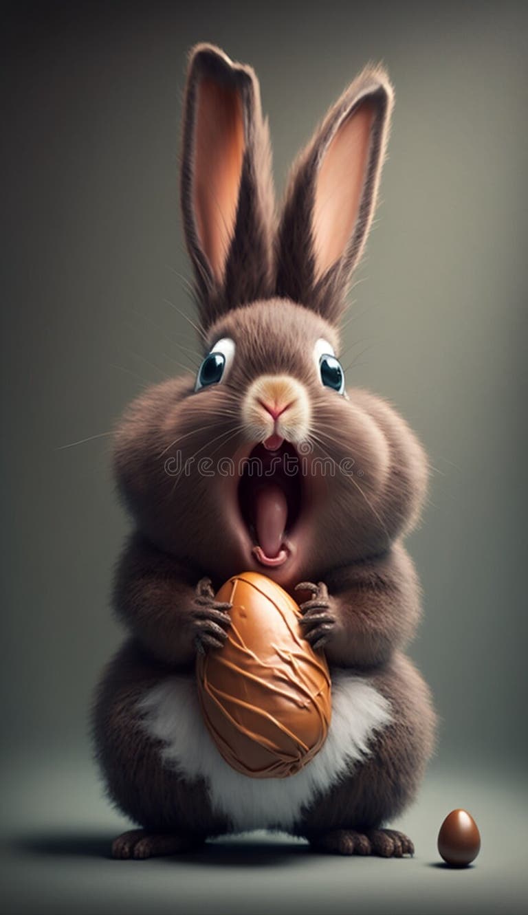 Bunny Eating Chocolate Stock Illustrations – 171 Bunny Eating Chocolate ...