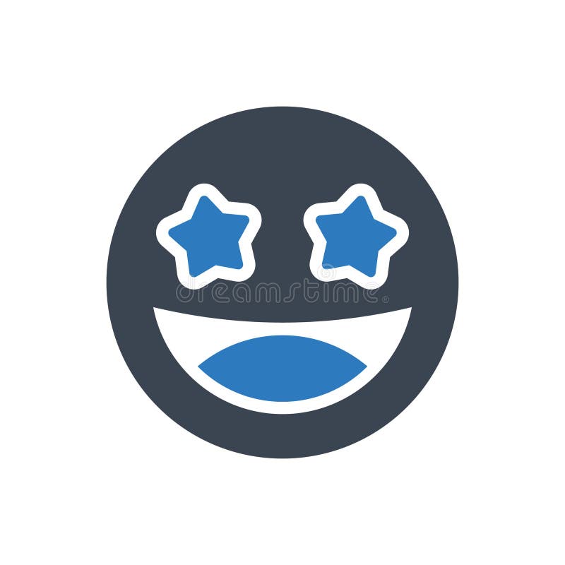 Excited face emoji icon stock vector. Illustration of icon - 262612262
