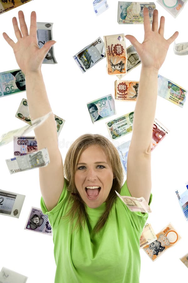 Man excited about money stock photo. Image of isolated - 14296826
