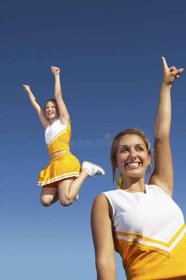 Excited Female Cheerleaders Stock Image - Image of adult, success: 29646227