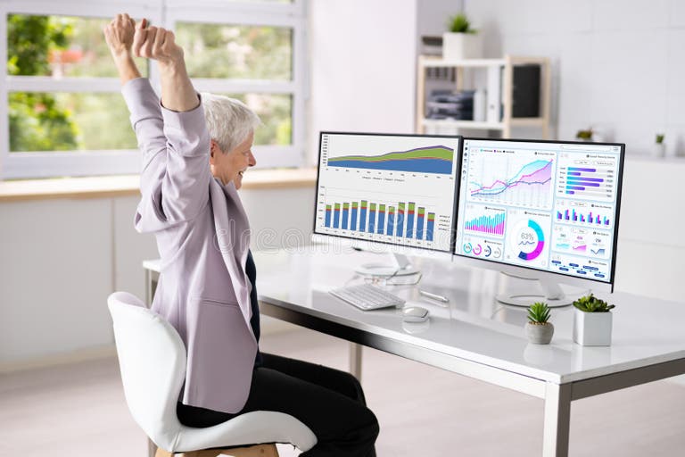 Excited Female Kpi Data Analyst Stock Photos - Free & Royalty-Free ...