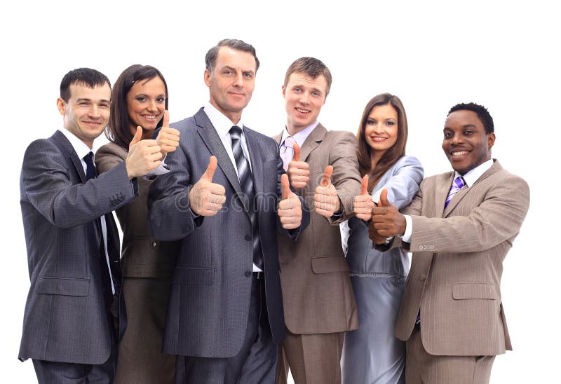 Happy Business People on Chairs Stock Image - Image of businesspeople ...