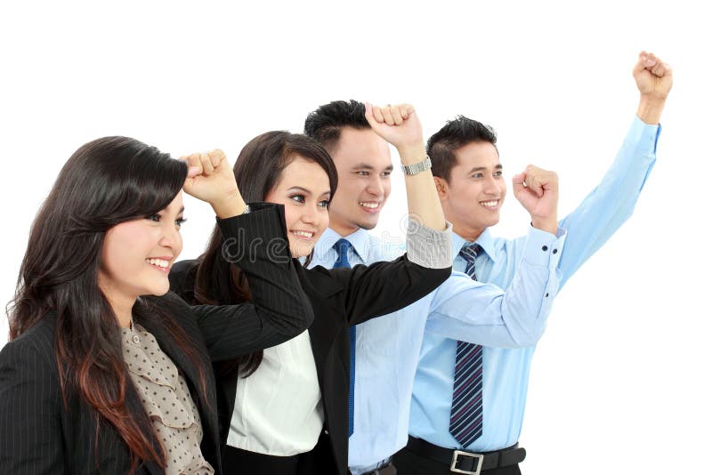 Large Group of Excited Business People Stock Image - Image of group ...