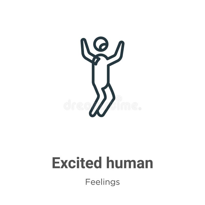 Excited Human Isolated Icon. Simple Element Illustration from Feelings ...