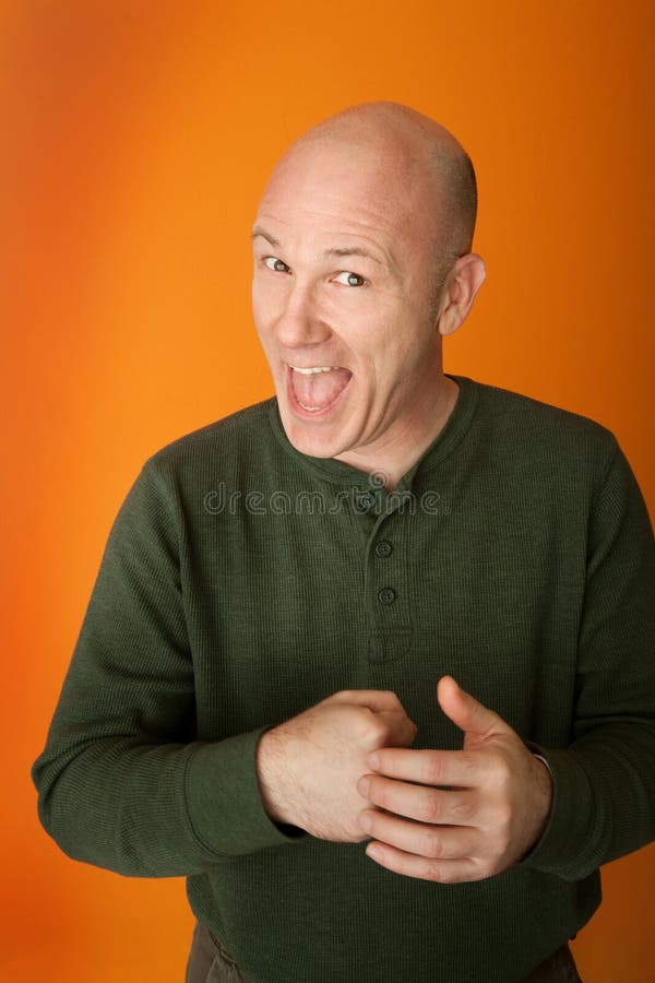 Excited Man stock photo. Image of aged, hold, laugh, middle - 19317492